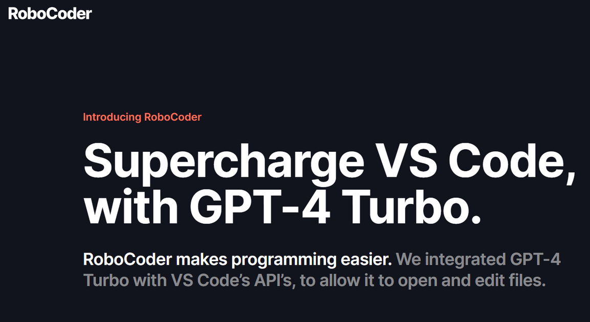 RoboCoder - GPT-4 Turbo in VS Code | Steemhunt
